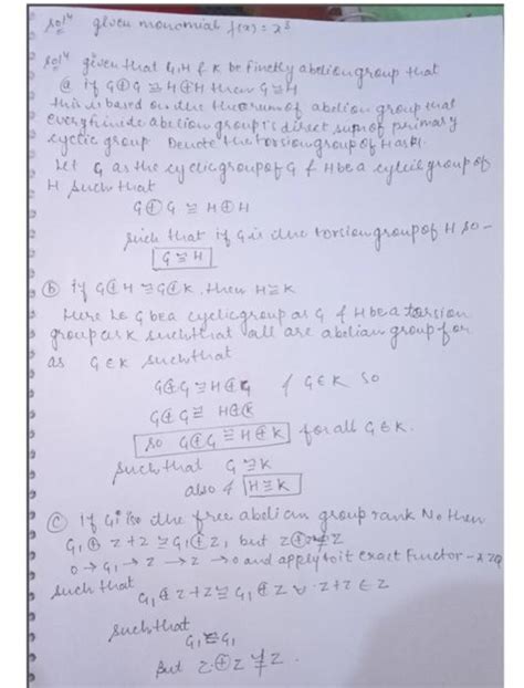 solved 11 let g h and k be finitely generated abelian
