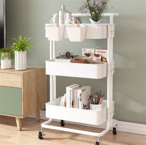 넉넉한수납 다용도 이동식트롤리 수납함 선반함 트롤리 부엌 세탁실 화장실 이동식수납함 이동식선반함 수납장 트레이 무빙카트 카트 웨건 에이블리
