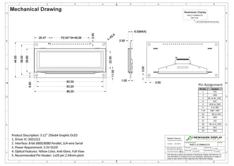 Nhd 3 12 25664ucy2 Newhaven Display International Newhaven Display International 3 12in Yellow