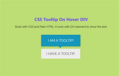Css Tooltip On Hover Div Html Element Codeconvey