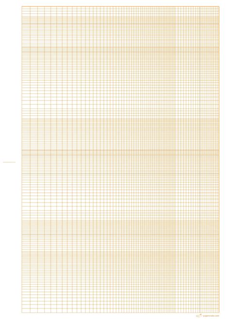 Logarithmic Graph Paper 3 Decades Orange On White Printable Pdf