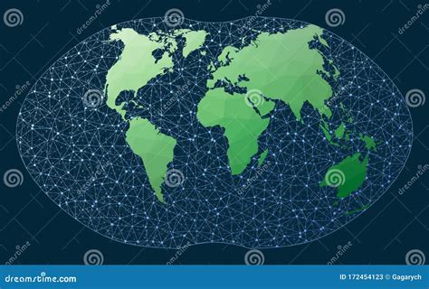 Communications Map Of The World Stock Vector Illustration Of Ginzburg Government 172454123