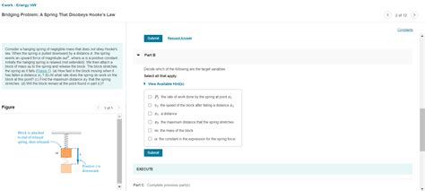 Solved Kwork Energy Hw Bridging Problem A Spring That