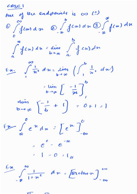 Calculus II Improper Integrals CASEI One Of The Endpoints Is B S Fens Dn S Fcu Du