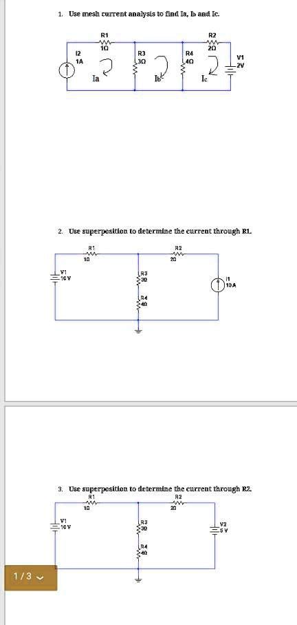 video solution use mesh current analysis to find ia d and ic r1 r2