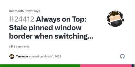Always On Top Stale Pinned Window Border When Switching To Windows On Other Virtual Desktops