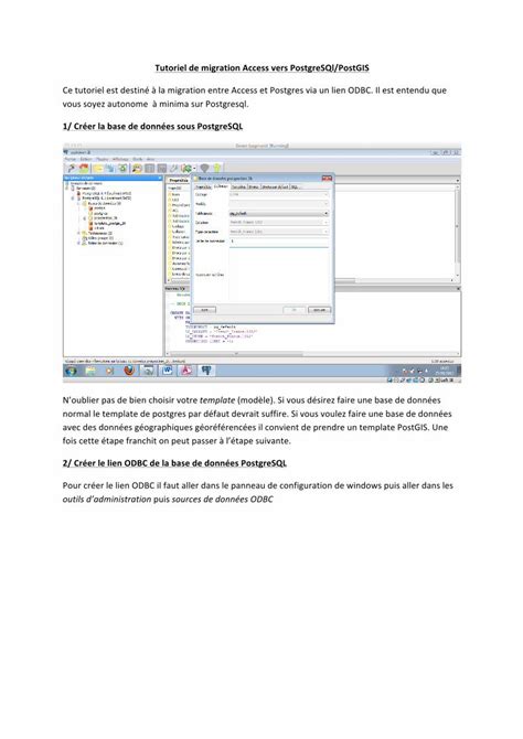 pdf tutoriel de migration access vers postgresql v2 · pdf