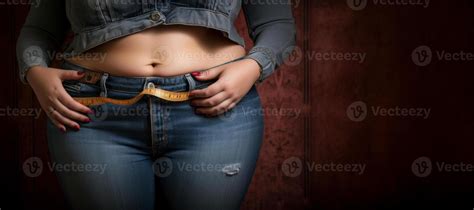 AI Generated Overweight In Jeans Generative AI Stock Photo At Vecteezy