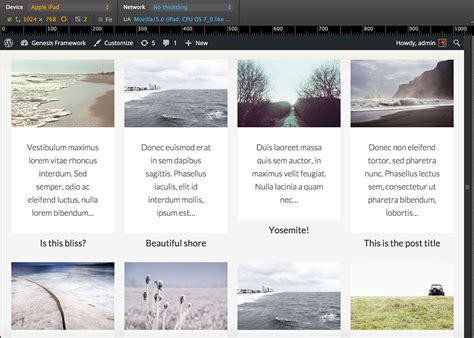 Responsive Featured Posts Grid With Titles Below Images And Excerpts