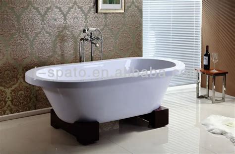 Cheap Simple Freestanding Very Small Bathtubs With Wooden Base