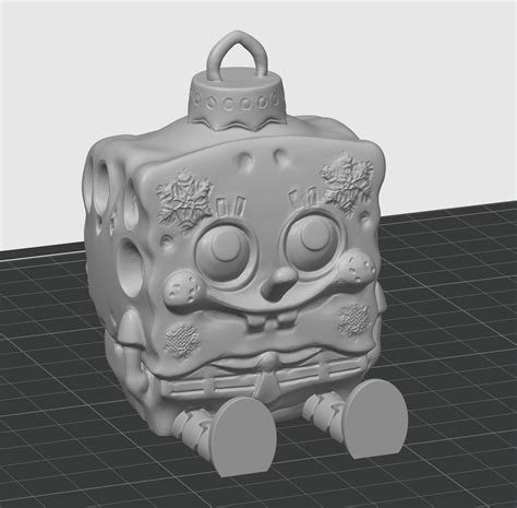 Stl File Spongebob Xmas Ornament 3d Print Stl And Multicolor 3mf File
