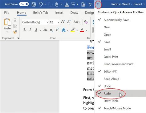 Redo Tricks In Word Excel Powerpoint And Outlook Office Watch