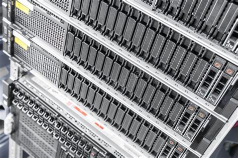 Cluster Of Data Storage SSD Hard Drives Inside Server Rack Stock Photo Image Of Medium Disk