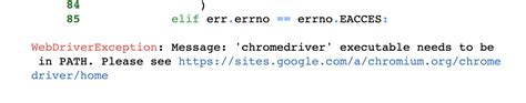 chromedriver is not in the path · issue 164 · hupili python for data