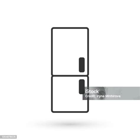 흰색 배경에 격리 된 회색 냉장고 아이콘 냉장고 냉장고 냉장고 가정용 기술 및 가전 제품 벡터 가구에 대한 스톡 벡터 아트 및 기타 이미지 Istock