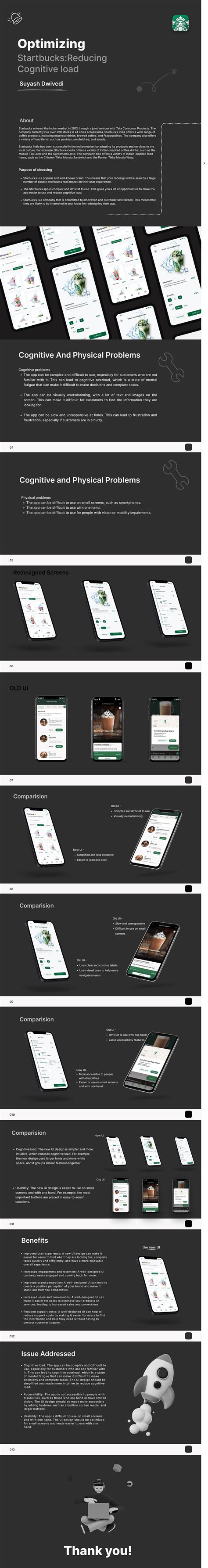 optimizing starbucks reducing cognitive load behance