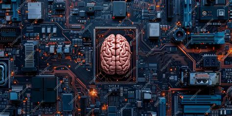 Premium Photo | Hightech AI concept digital brain linked to electronic circuit board Concept AI ...