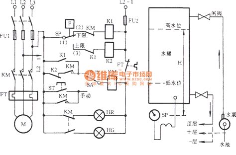 Electrical Contacts Controlled Pump Circuit 2 Controlcircuit