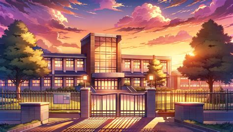 【フリー素材】学校の背景イラスト