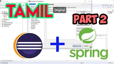 spring project using eclipse ide constructor injection tamil part