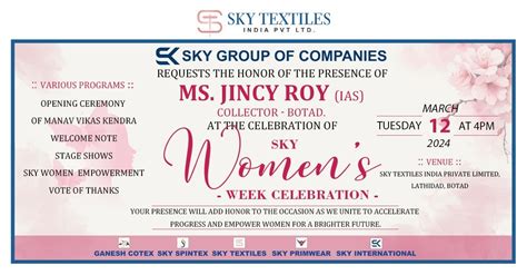 Womensday Empowerment Skygroup Botad Skygroupcelebrateswomen