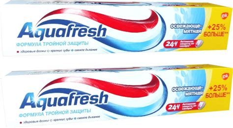 Зубная паста Aquafresh освежающе-мятная / Аквафреш формула тройной ...