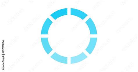Simple Circle Loading Loop Animation On The White Background 4k