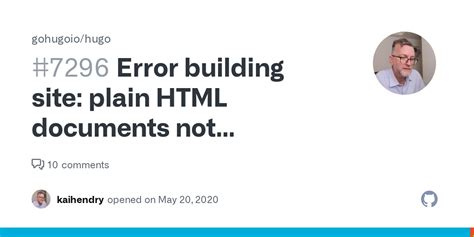 Error Building Site Plain Html Documents Not Supported · Issue 7296