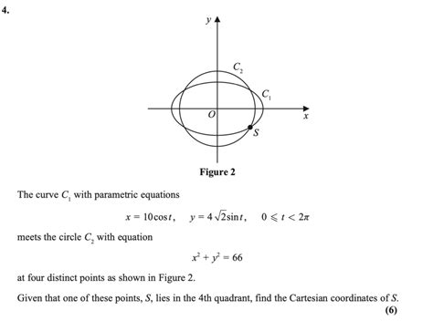 Exam Questions Parametric Equations Examsolutions