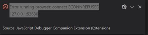 Connect Econnrefused 127001 · Issue 12 · Microsoftvscode Js Debug