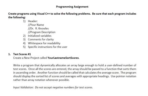 Solved Create Programs Using Visual C To Solve The Chegg