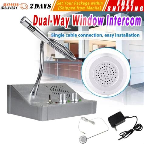 Dual Way Window Intercom System Bank Counter Interphone W For Restaurant Bank Pharmacy Dining