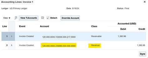 receivables concatenated segment is not showing updated account in otbi