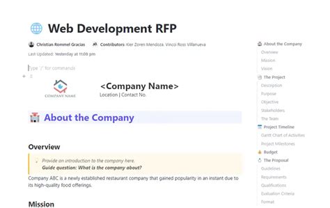 Real Estate Development Rfp Template Template By Clickup™