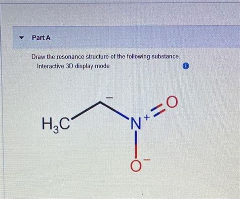 Solved Part A Draw the resonance structure of the following | Chegg.com