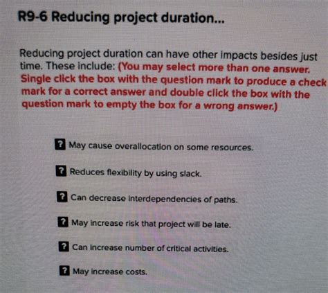 Solved R9 6 ﻿reducing Project Durationreducing Project