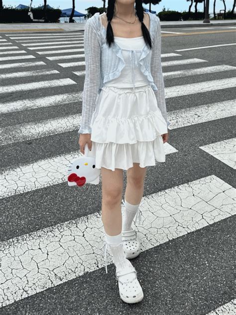 🤡캉캉스커트🤡발레코어 데이트룩 살랑 구김없는 캉캉 프릴 밴딩 미니스커트 기본치마 에이블리