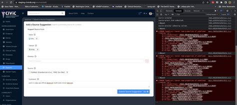can t submit source suggestion · issue 345 · griffithlab civic v2 · github