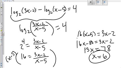 Simple Log Equations YouTube