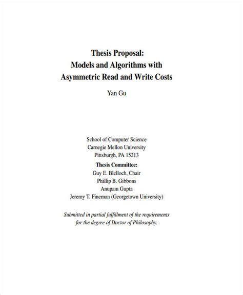 Thesis Proposal Examples To Download