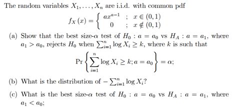solved the random variables xi xn are i i d with