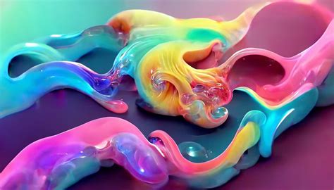 Premium Photo Abstract Morphing Fluid Pastel Colors Pulsating In Slow