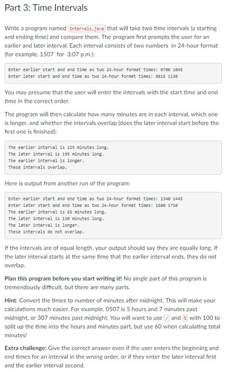 Solved Intervals Java Programcan Someone Write Psuedo