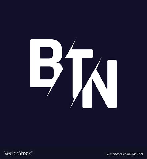 Monogram Letters Initial Logo Design Btn Vector Image