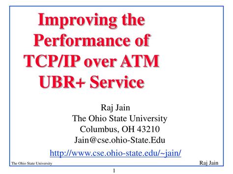 Ppt Improving The Performance Of Tcpip Over Atm Ubr Service