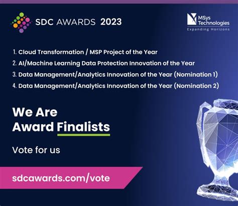 Vote For Msys Technologies For Sdc Awards Msys Technologies Posted On The Topic Linkedin