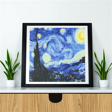 Poom 명화그리기 고흐 별이 빛나는 밤에 20x20 유화그림
