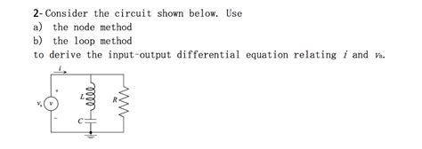 Consider The Circuit Shown Below Use A The Node