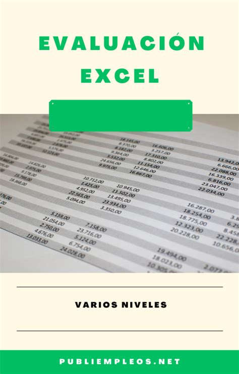 Evaluación Microsoft Excel Publiempleos