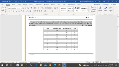 Solved R I Preppocess The Following Dataset To Make It Ready Chegg Com